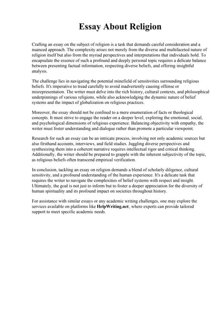 Essay On Judaism | PDF