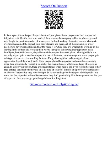 Values Assembly - Respect | PPTX