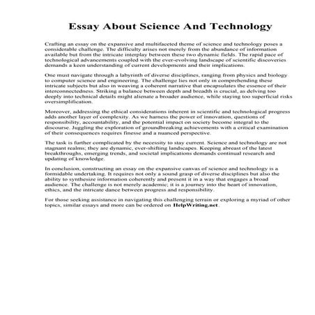 Essay About Science And Technology.pdf