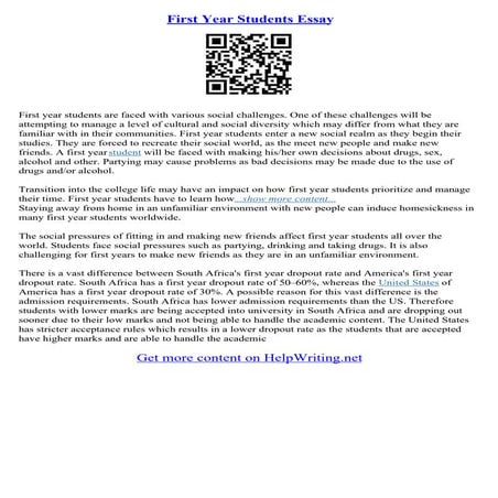 Essay About Students | PDF