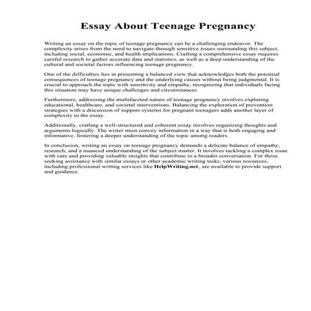 Essay About Teenage Pregnancy.pdf