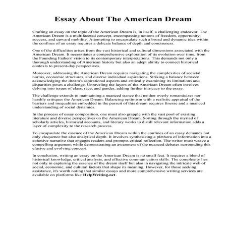 Essay About The American Dream.pdf