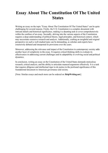 Essay On The Us Constitution.pdf