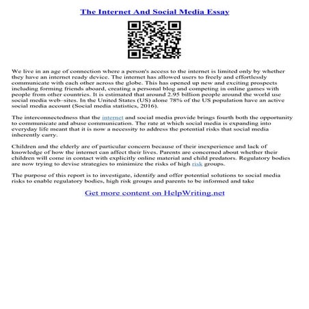 Essay About The Internet | PDF