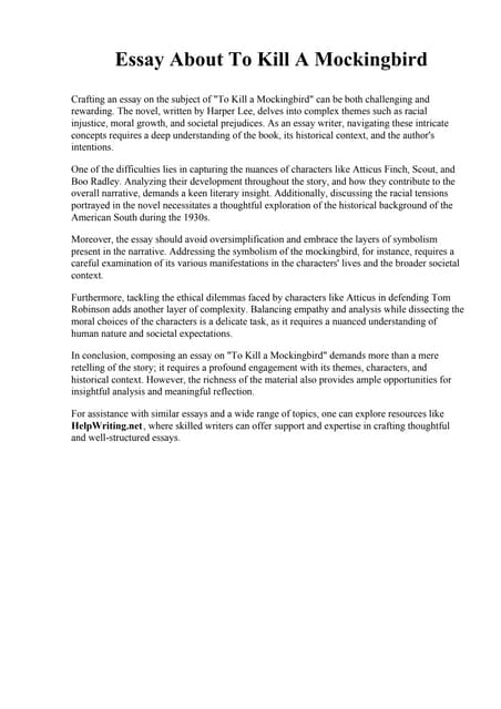 To Kill A Mockingbird Essays.pdf