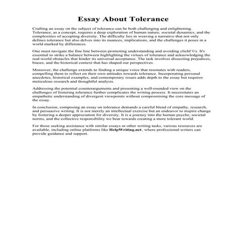 Essay About Tolerance.pdf