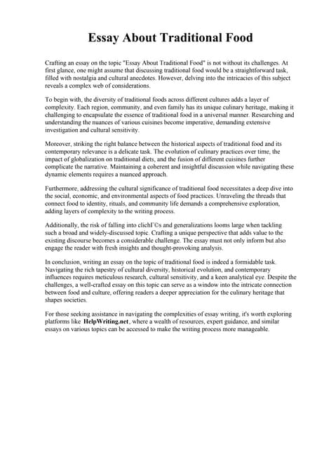 The connection between food and culture | PPT