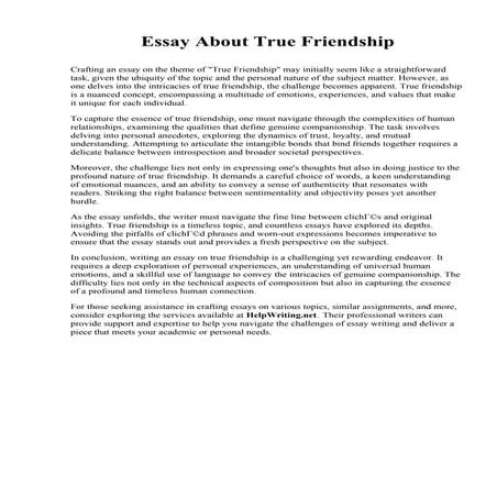 Essay About True Friendship.pdf