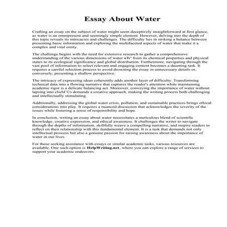 Essay About Water.pdf
