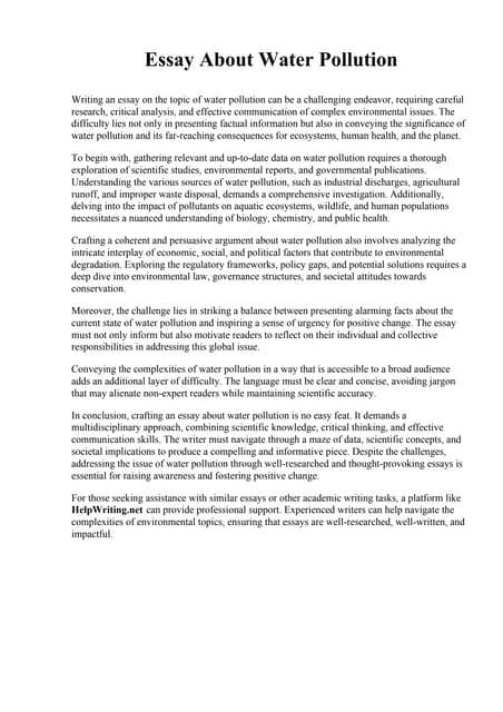 Water Pollution Causes And Effects Essay.pdf