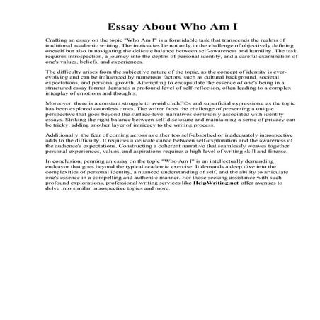 Essay About Who Am I.pdf
