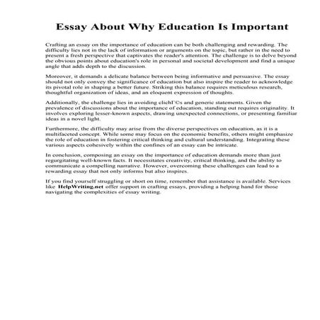 Essay About Why Education Is Important.pdf