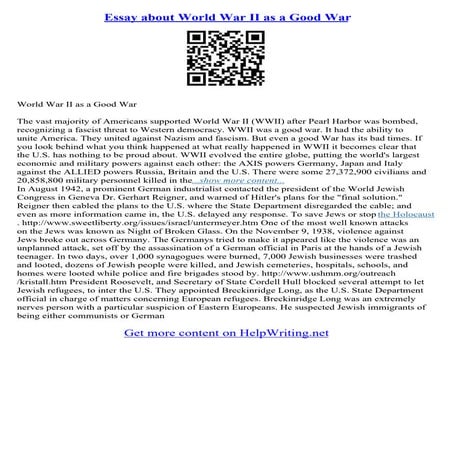 Essay About World War 2 | PDF