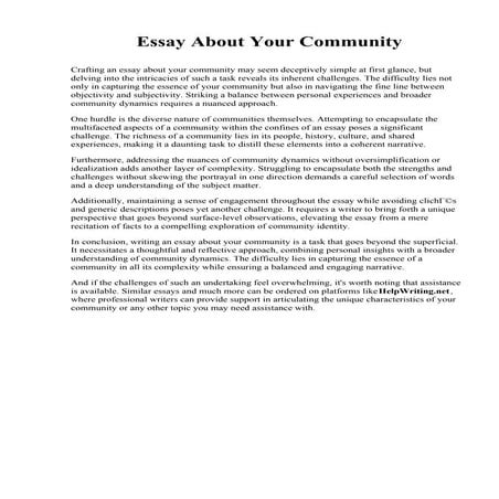 Essay About Your Community.pdf