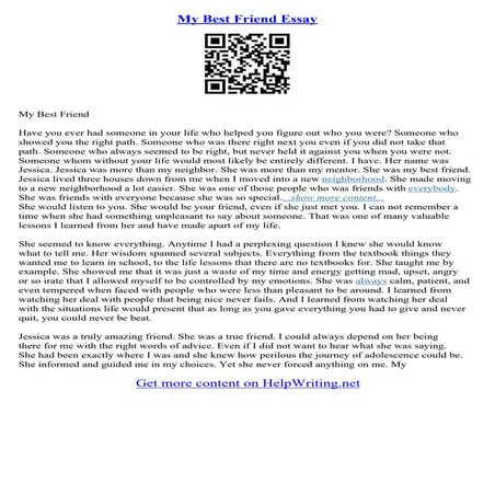 Essay About Your Friend | PDF