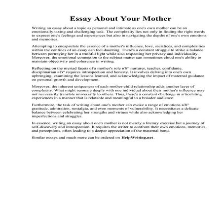 Essay About Your Mother.pdf