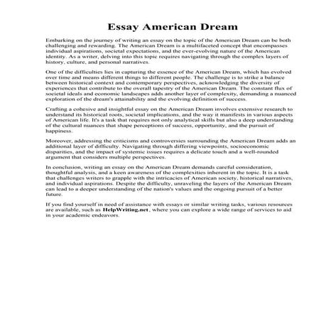 Essay American Dream.pdf