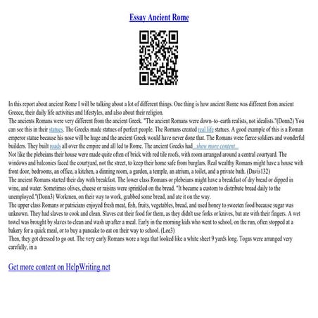 Essay Ancient Rome | PPT