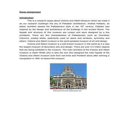 Essay assignment | DOCX