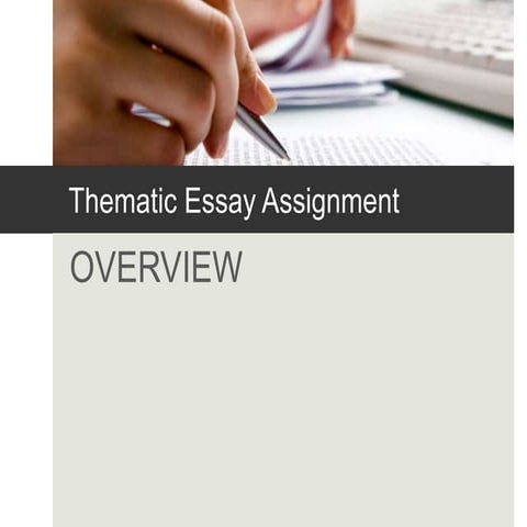 Thematic Essay Assignment Overview | PPTX