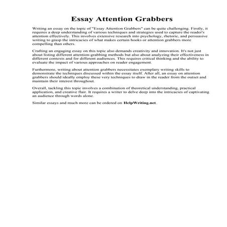 Compare Contrast Essay Outline Example | PDF
