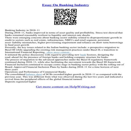 Essay Banks | PDF | Interest Rates | Economy