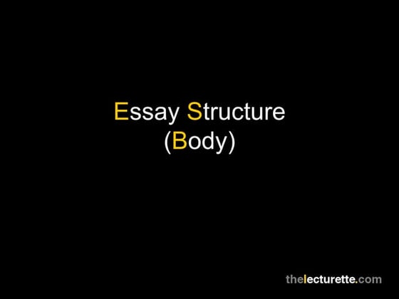 Parts of an Essay | PPTX