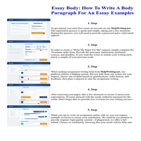 Essay Body How To Write A Body Paragraph For An Essay Examples | PDF