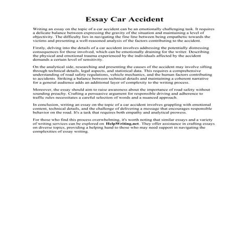 Essay Car Accident. Road Accident Quotes Quotes About Accident Essay ...