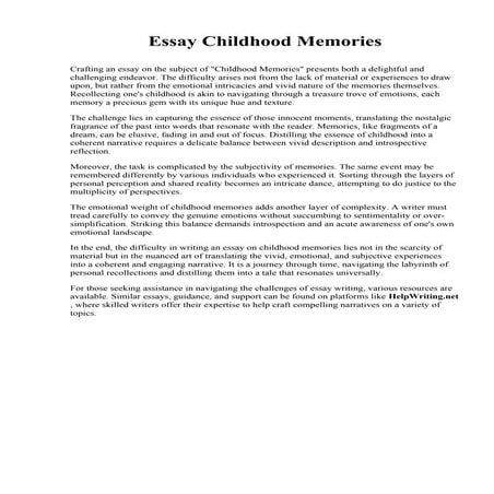 Essay Childhood Memories.pdf