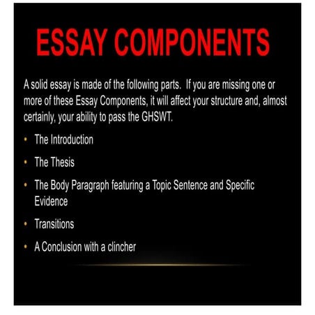 Essay Components | PDF