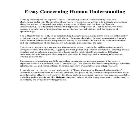 David Hume Essay. Ogeechee Technical College | PDF
