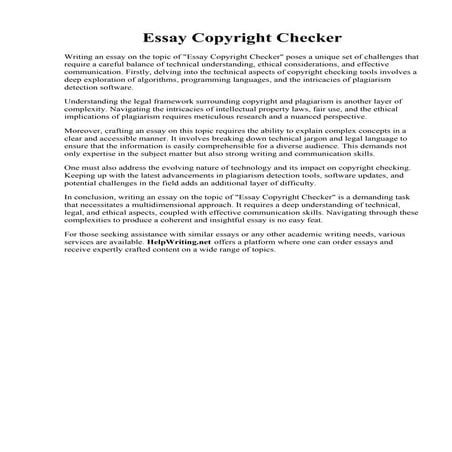 Essay Copyright Checker.pdf | Europe Travel | Travel Locations
