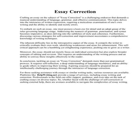 Essay Correction. writing correction. 018 Essay Correction Symbols ...