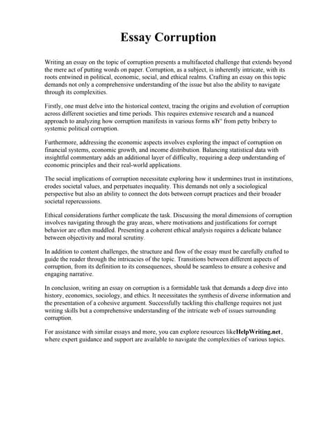 Corruption In India Essay.pdf