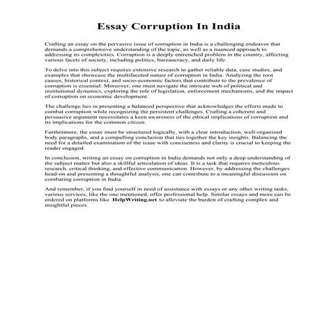Essay Corruption In India.pdf
