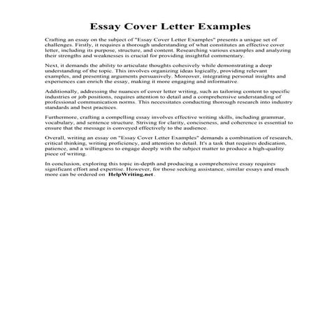 Essay Cover Letter Examples.pdfEssay Cover Letter Examples | PDF ...