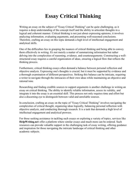 Critical Thinking Essay.pdf