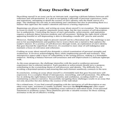 Describe Yourself Essay Sample.pdf