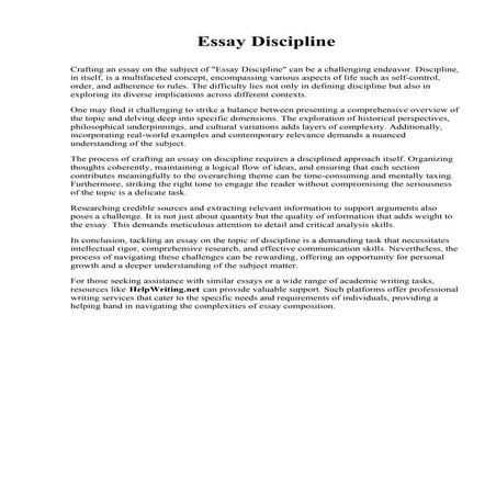 Discipline Essay.pdf
