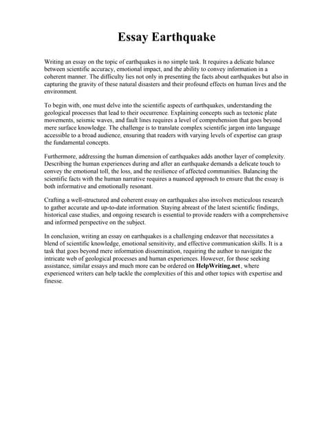 Essay On Earth Quake.pdf