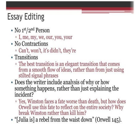 Essay Editing | PDF