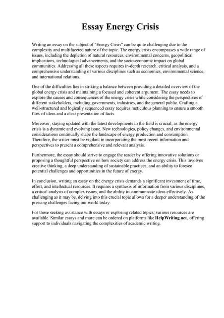 Essay On Renewable Energy. StuDocu University | PDF