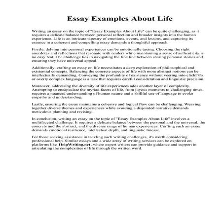 Sample Essay About Life.pdf
