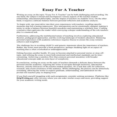 Essay For A Teacher.pdf