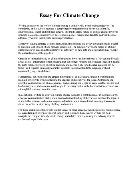 Essay Global Warming.pdf | Environment | Science