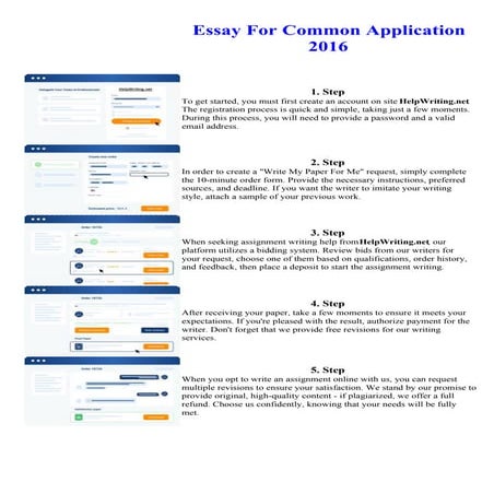 Essay For Common Application 2016 | PDF