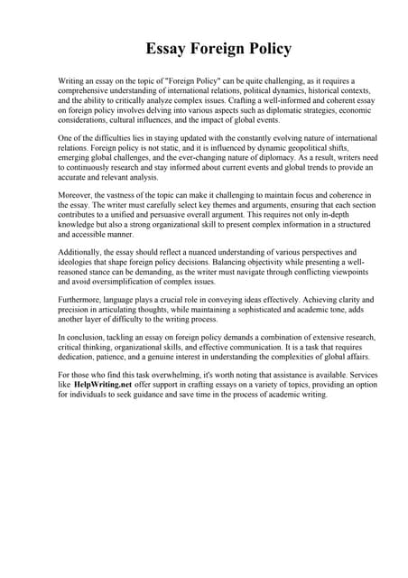 Essay On Foreign Policy.pdf