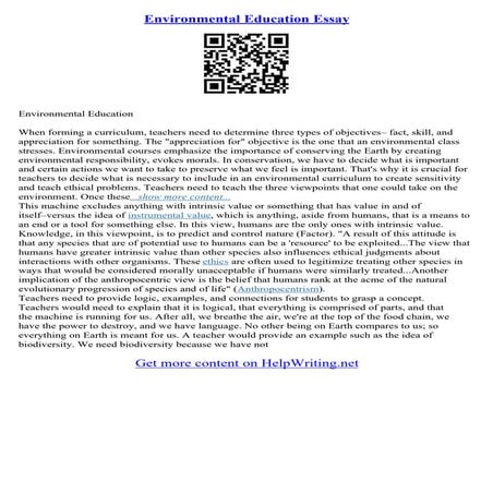 Essay For Environment | PDF
