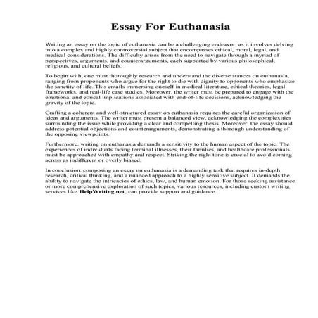 Argumentative Essay About Euthanasia.pdf
